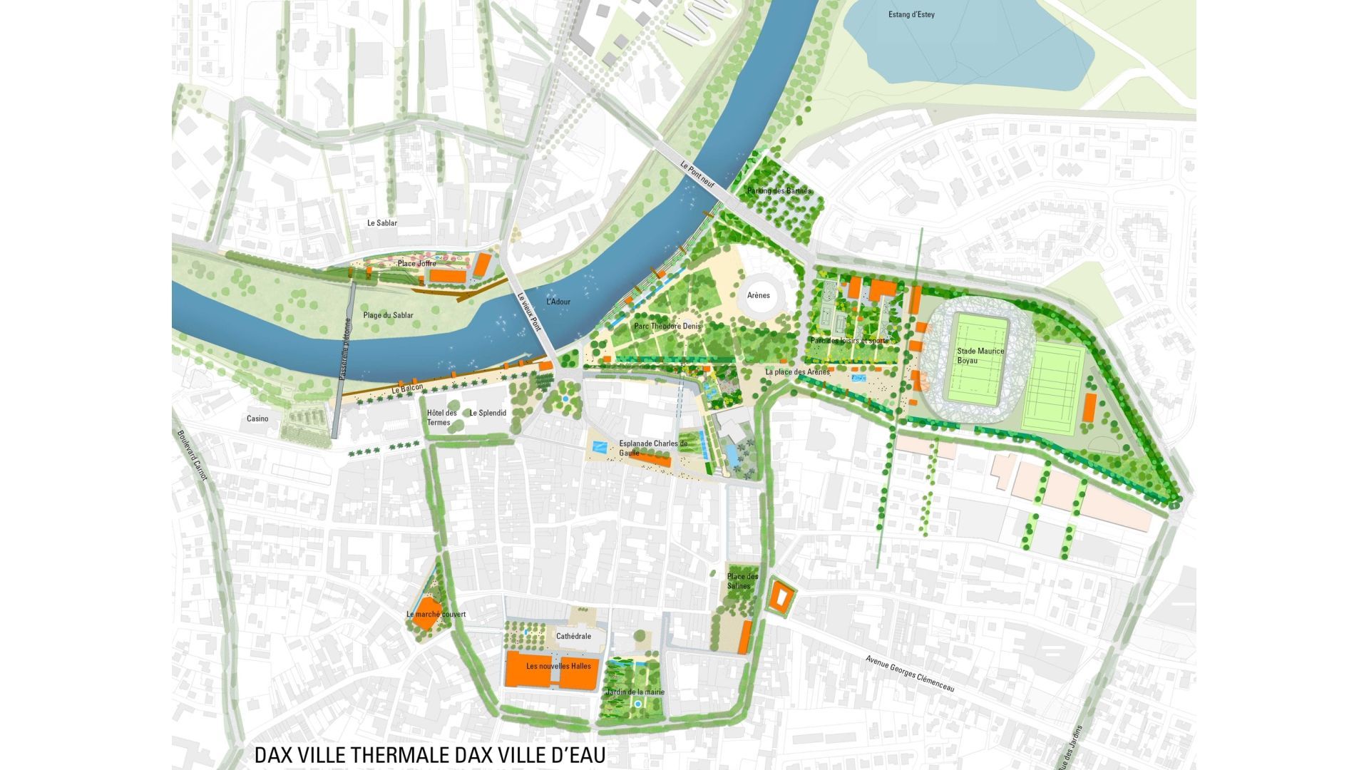 Rénovation du cœur de ville - DAX • Mutabilis - Paysage & Urbanisme